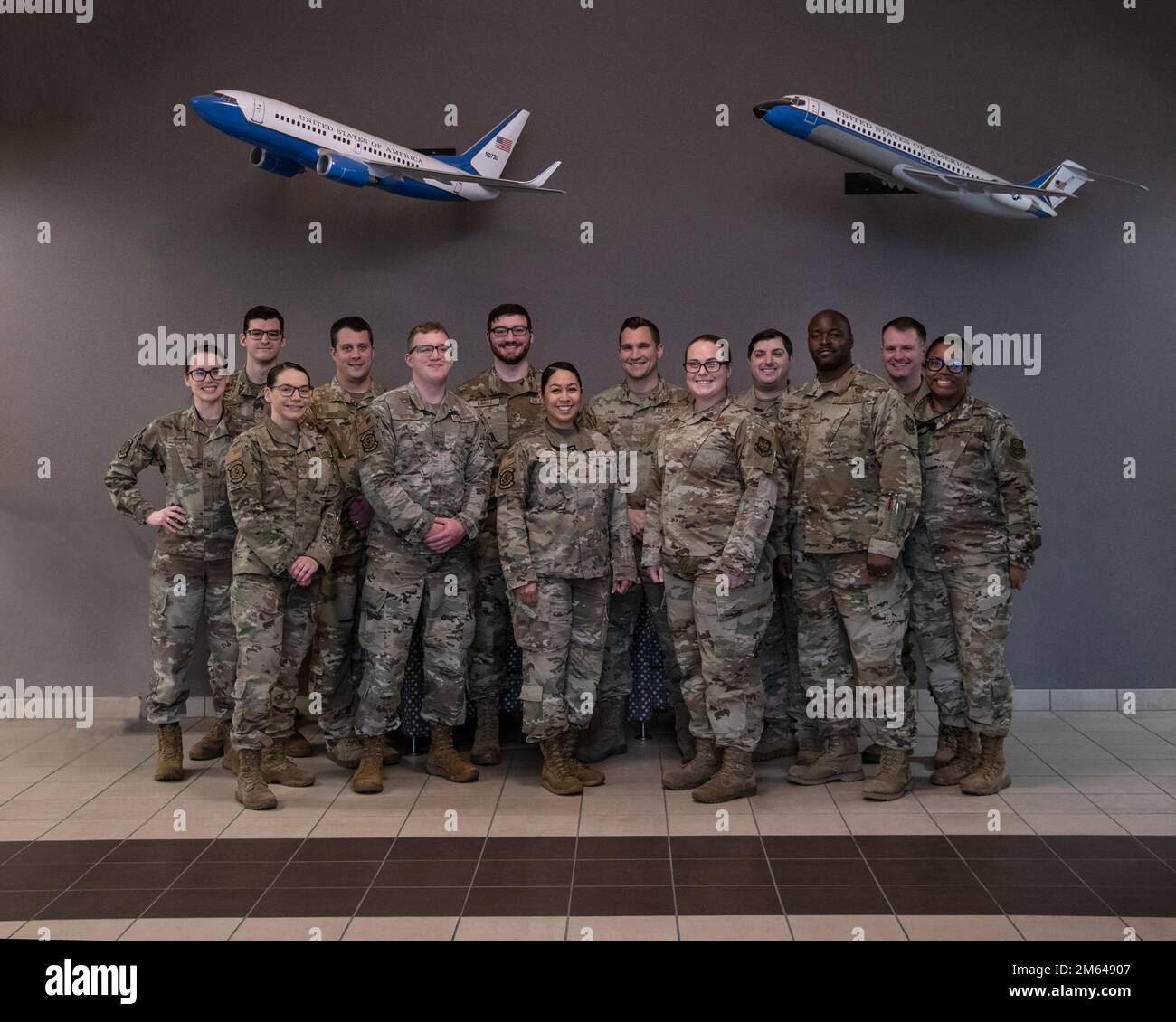 Members of the 932nd Command Post pose for a group photo, March 31 ...