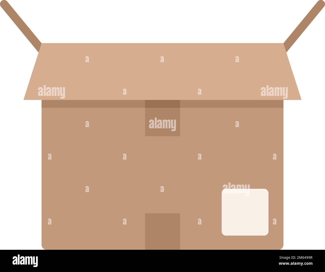 Stock box icon flat vector. Carton package. Delivery box isolated Stock ...