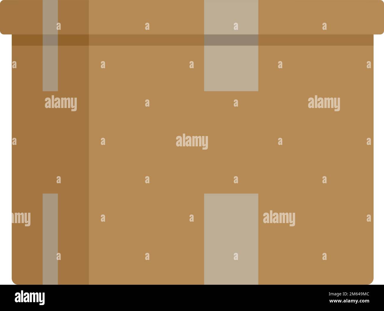 Courier box icon flat vector. Delivery package. Gift parcel isolated ...