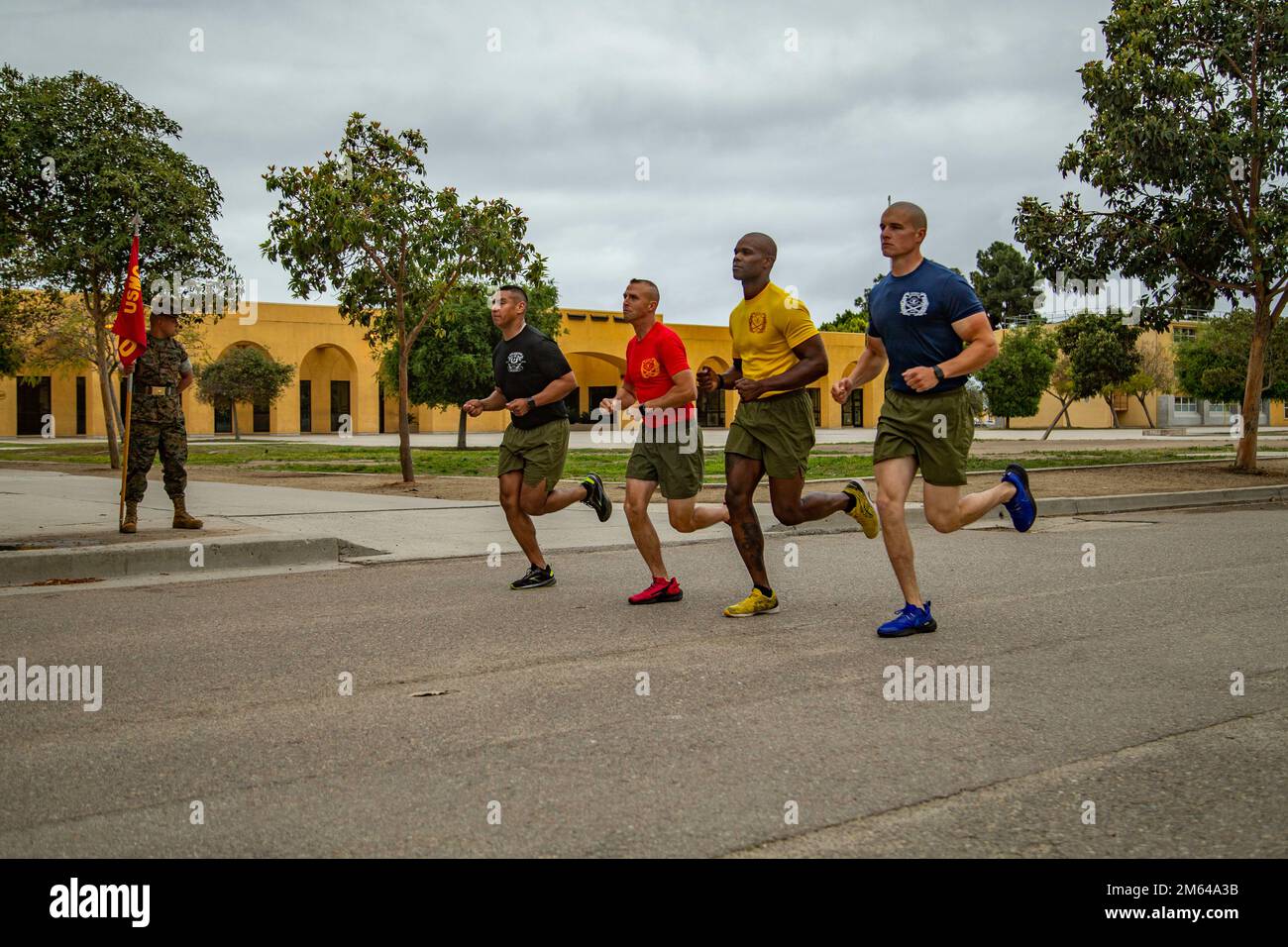 The Marine Corps Recruit Depot (MCRD) San Diego Drill Masters, run in ...