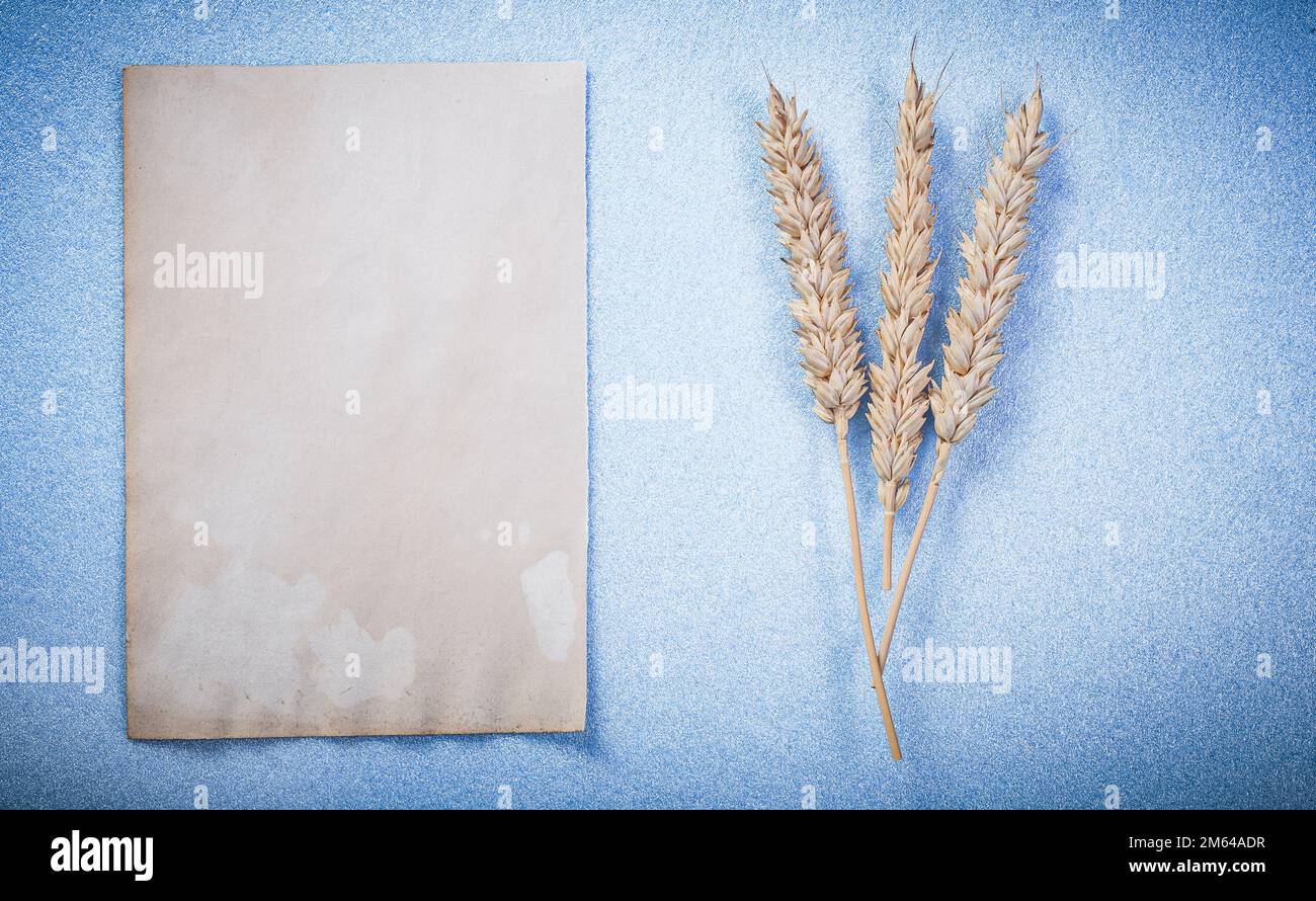 Vintage paper sheet wheat hi-res stock photography and images - Alamy