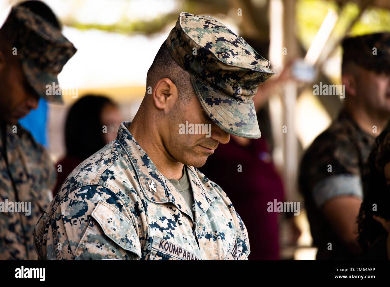 U.S. Marine Corps Col. Speros Koumparakis, commanding officer, Marine ...