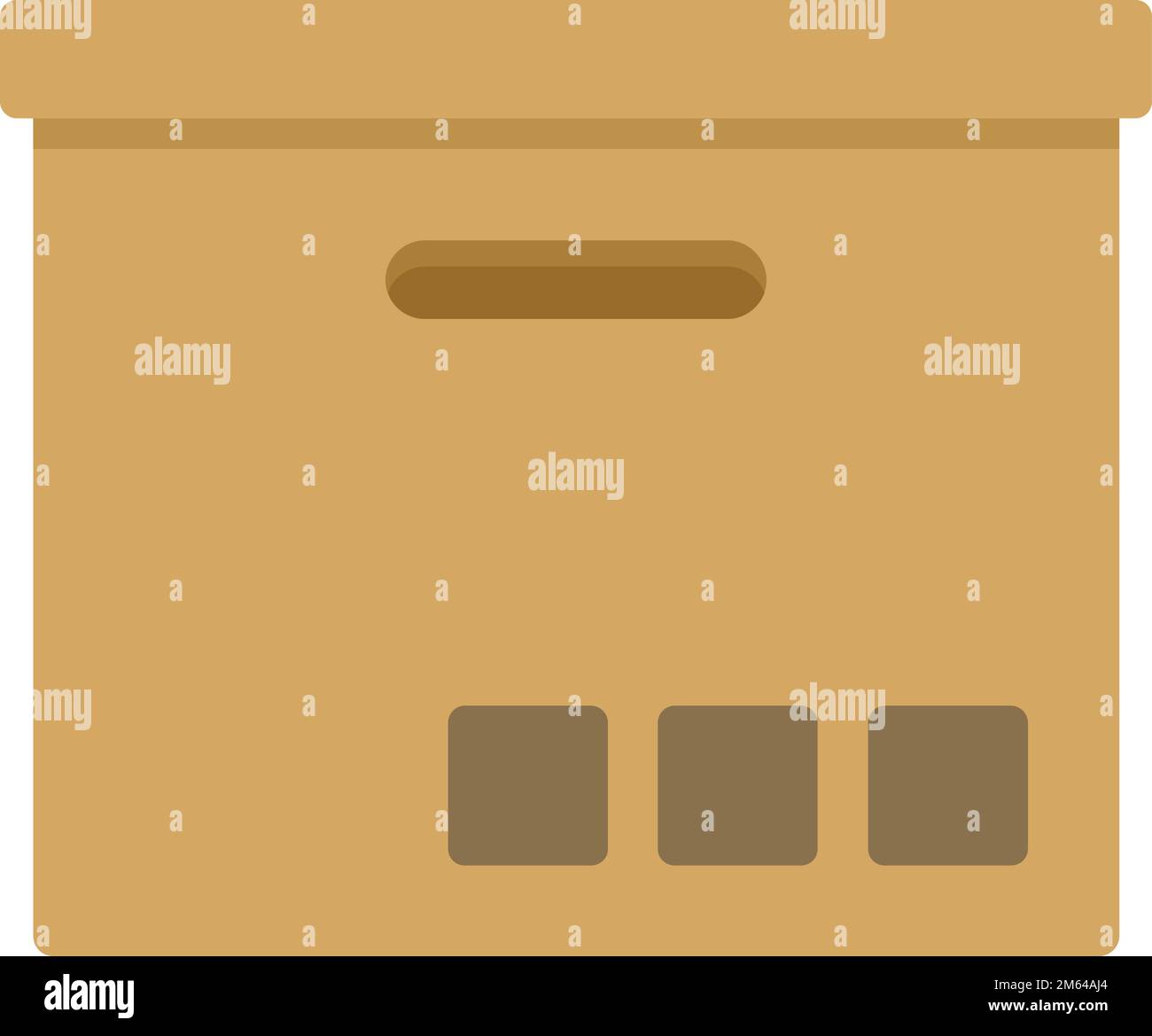 Shipping Box Icon Flat Vector Delivery Package Paper Parcel Isolated