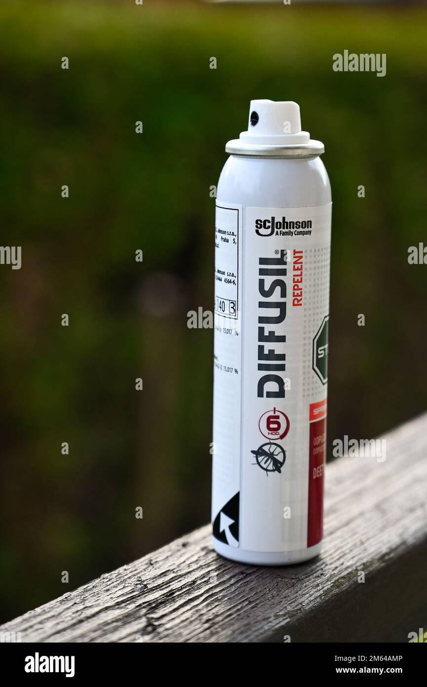 Spray repellent Diffusil, human skin spray against mosquitoes, ticks ...