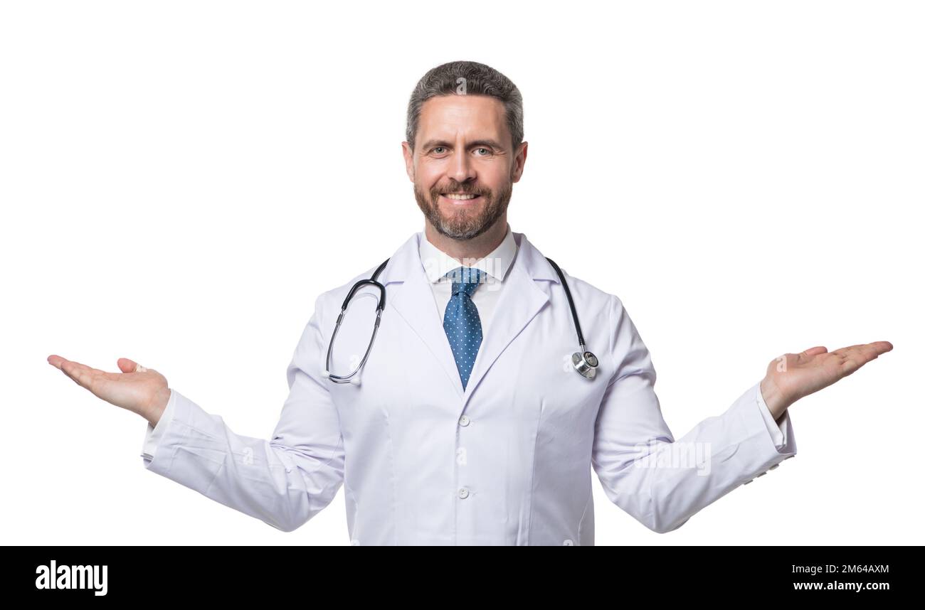 happy cardiologist with medicine stethoscope. cardiologist. medicine ...