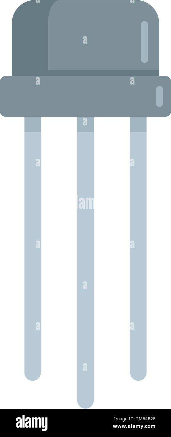 Electric voltage regulator icon flat vector. Power stabilizer. Diode ...