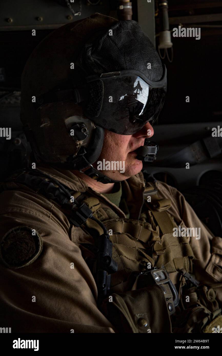 U.S. Marine Corps Staff Sgt. Bradley Watkins, a tiltrotor crew chief ...