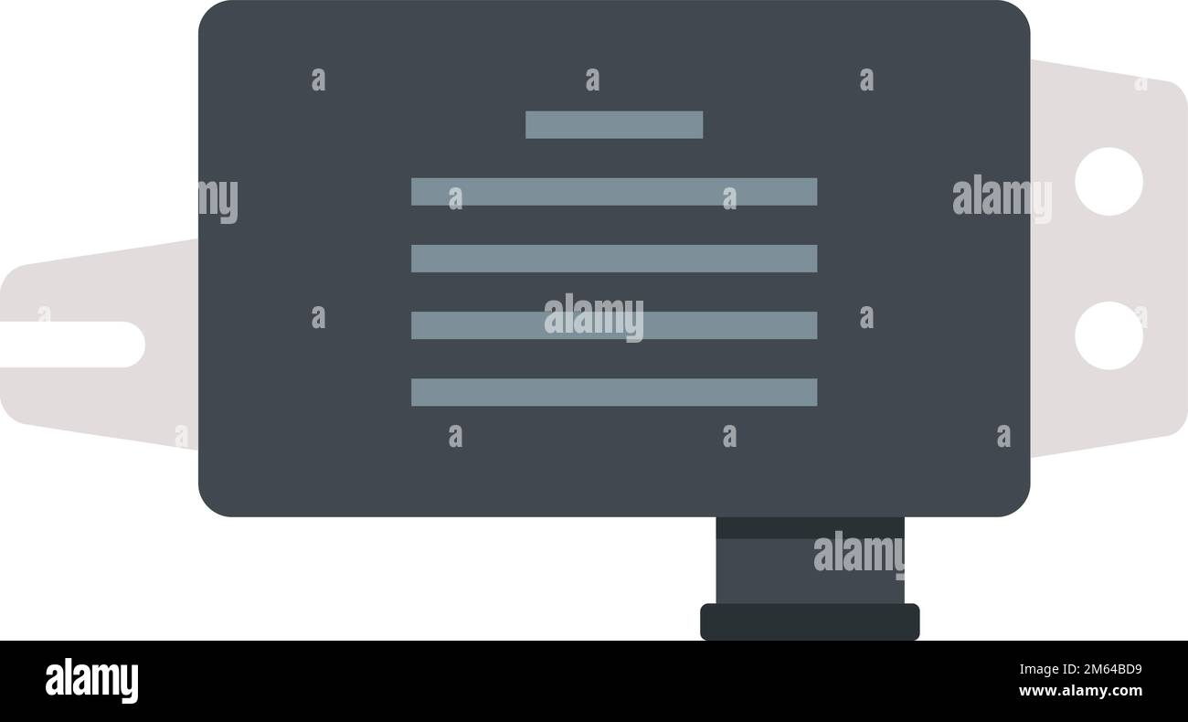 Voltage transformer icon flat vector. Electric regulator. Power ...