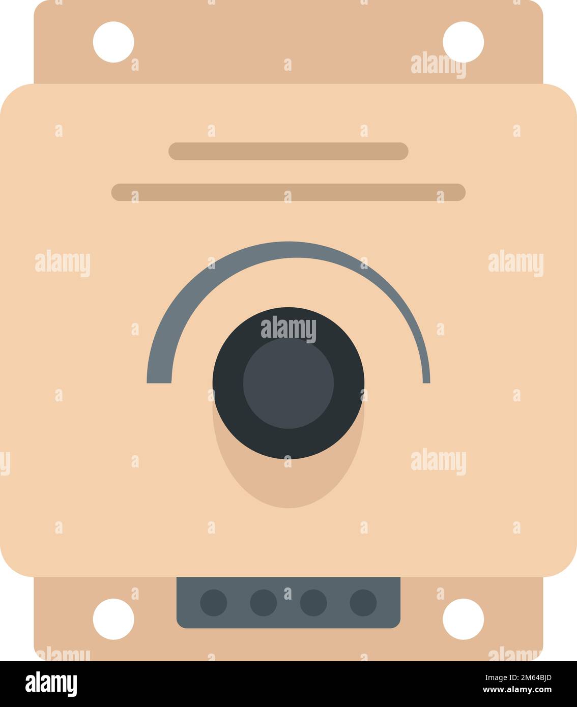Voltage box icon flat vector. Electric regulator. Power stabilizer ...