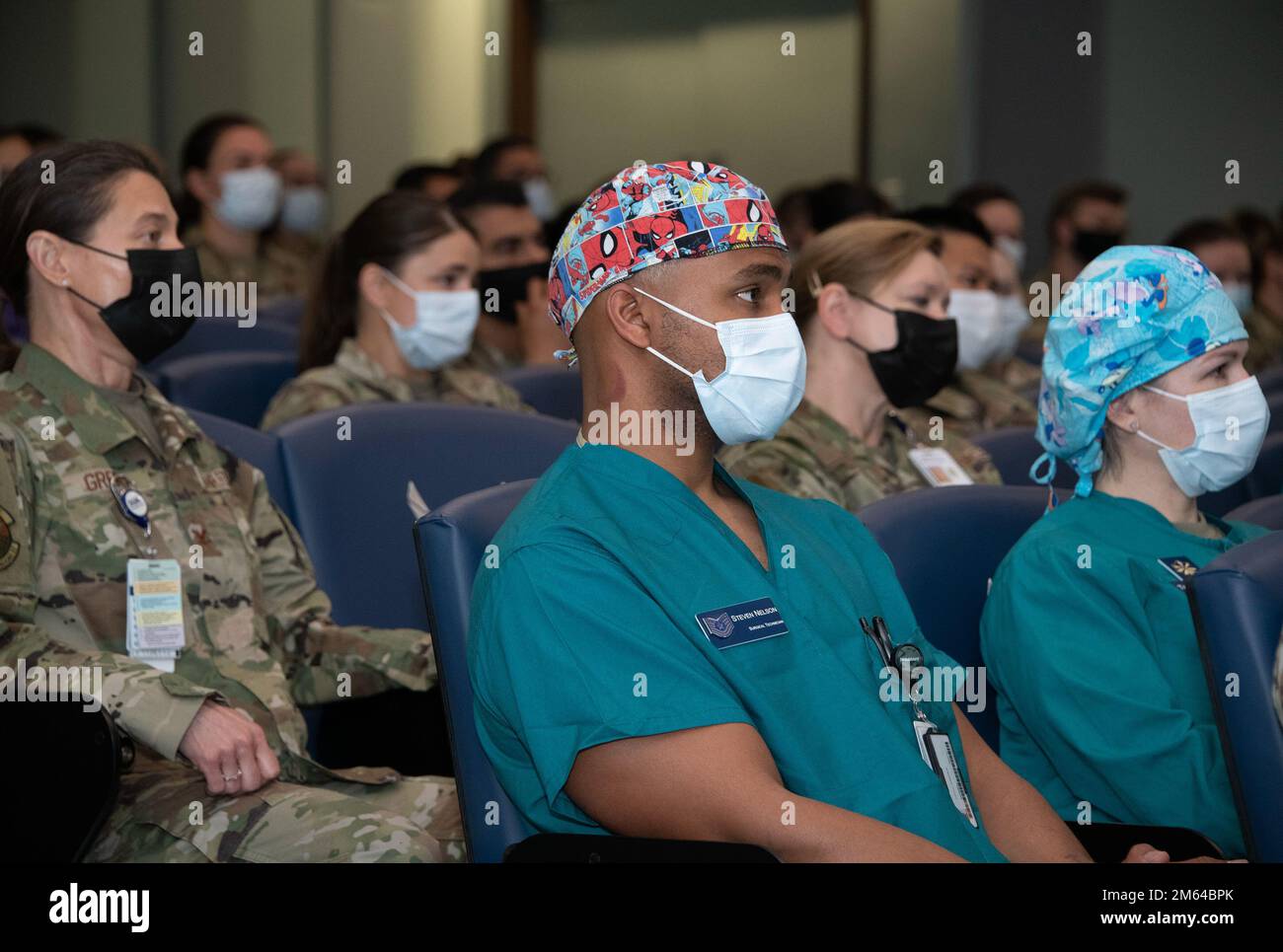 U.S. Airmen attend the David Grant USAF Medical Center all call at ...