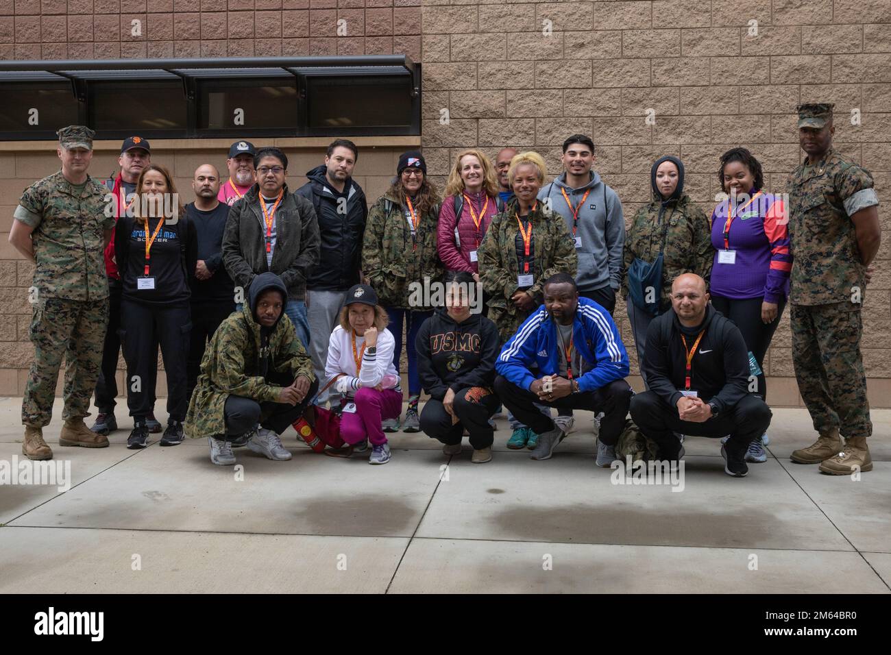 Educators from the 12th recruiting district, pose for a photo during an ...