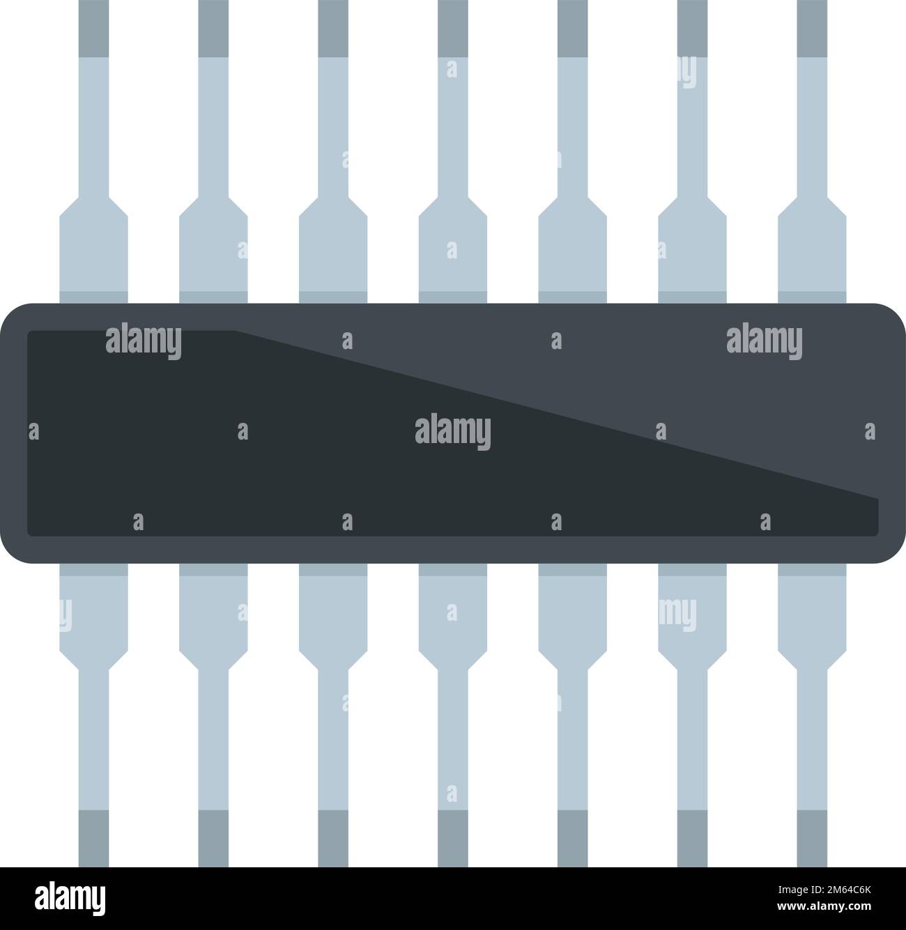 Voltage regulator component icon flat vector. Electric stabilizer ...