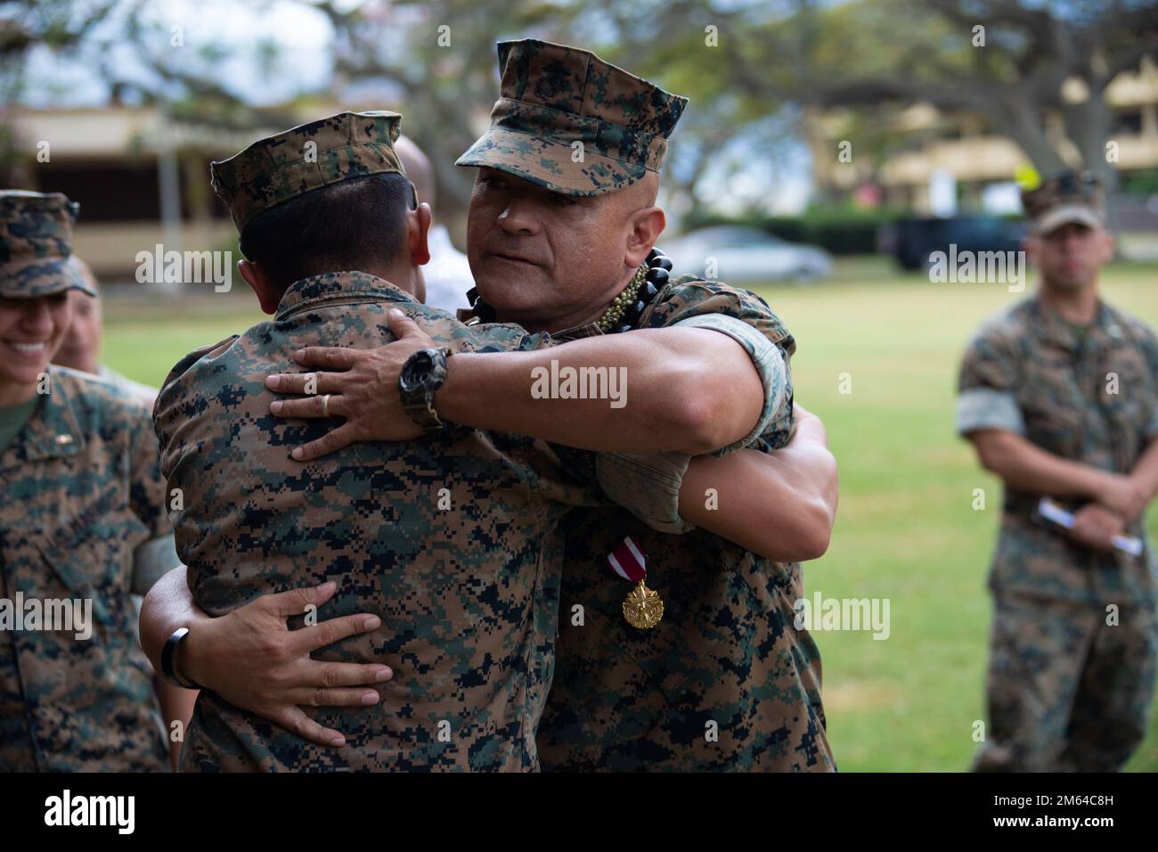 U S Marine Corps Sgt Maj Jose Romero Offgoing Sergeant Major