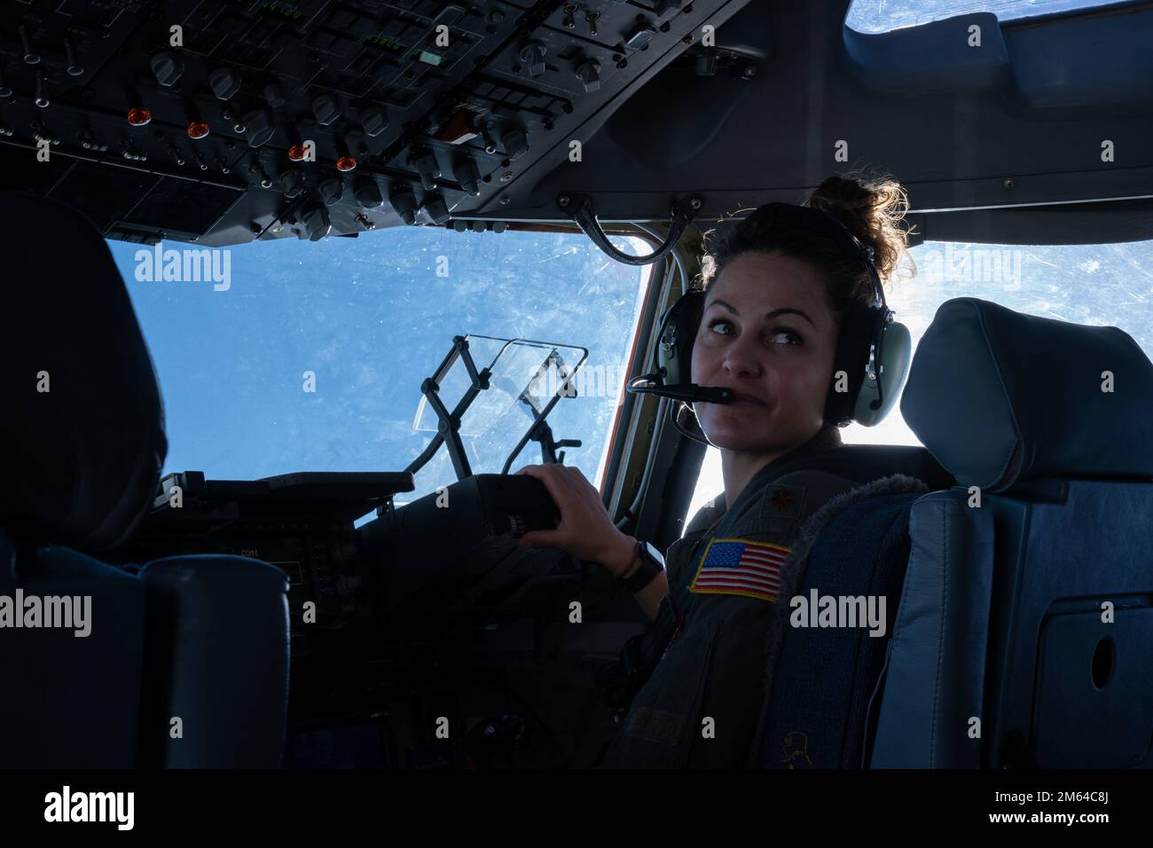 U.S. Air Force Maj. Dominique Cooper, a 517th Airlift Squadron C-17 ...