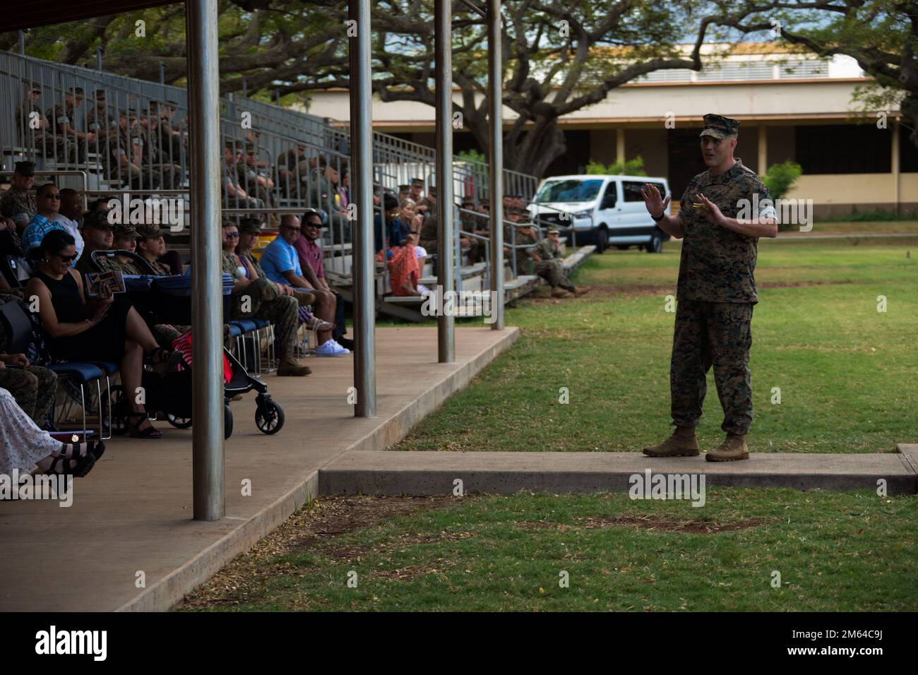 U.S. Marine Corps Sgt. Maj. Matthew Kidder, oncoming sergeant major ...