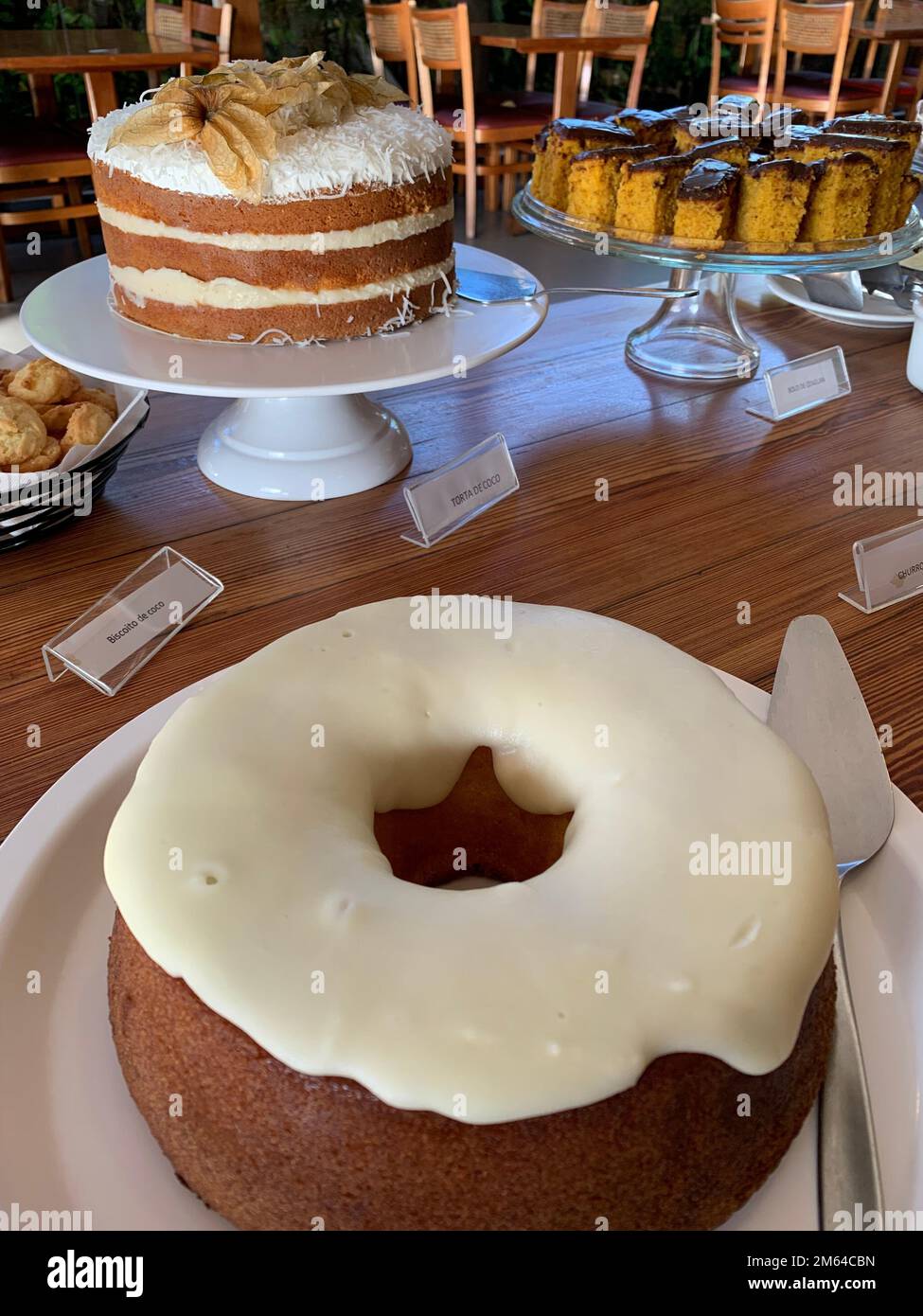 Cake breakfast buffet Stock Photo - Alamy