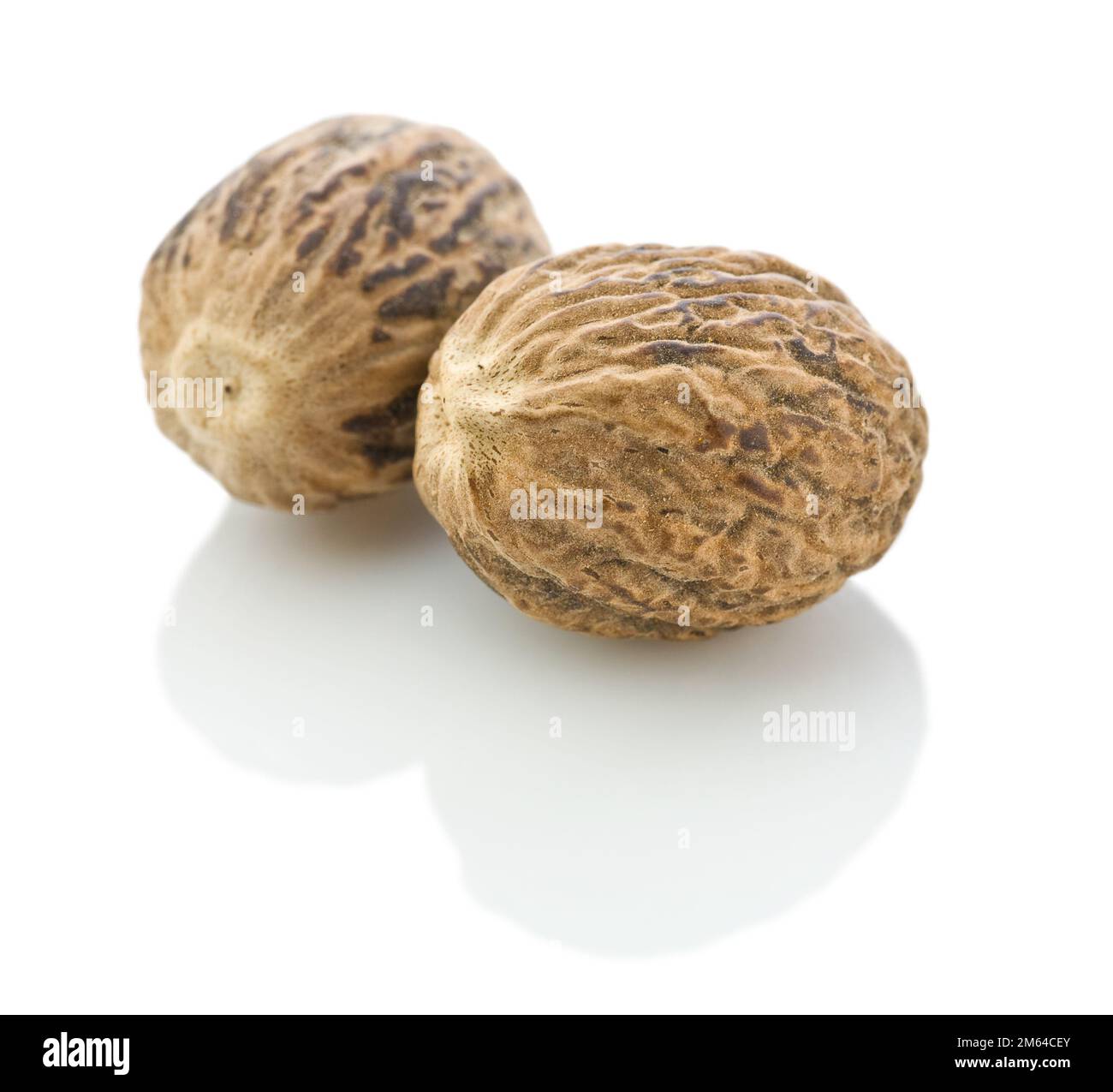 Grated nutmeg seed isolated Cut Out Stock Images & Pictures - Alamy