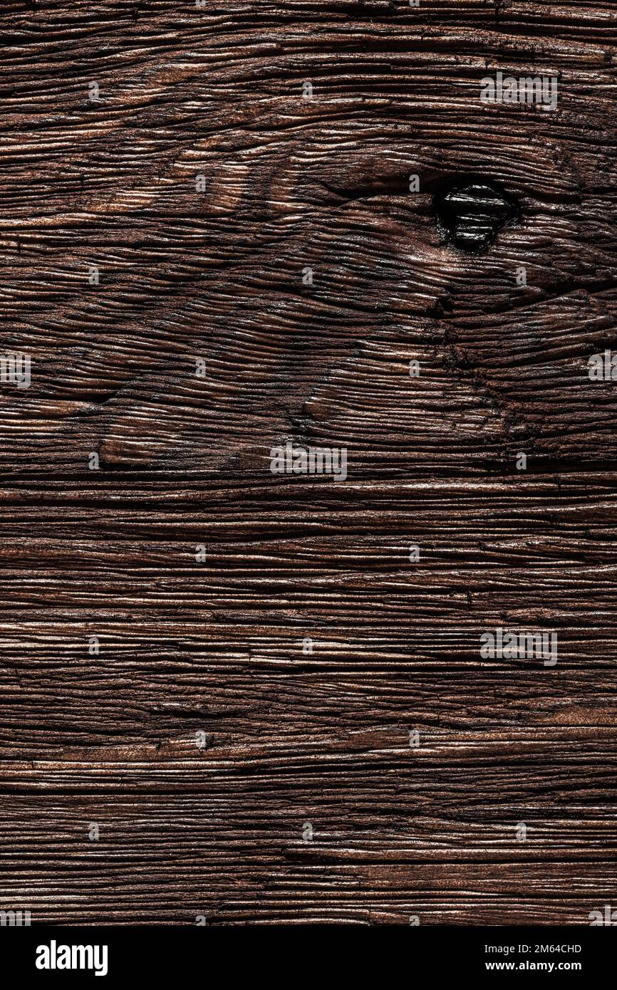 Vintage brown scratched wooden board Stock Photo - Alamy