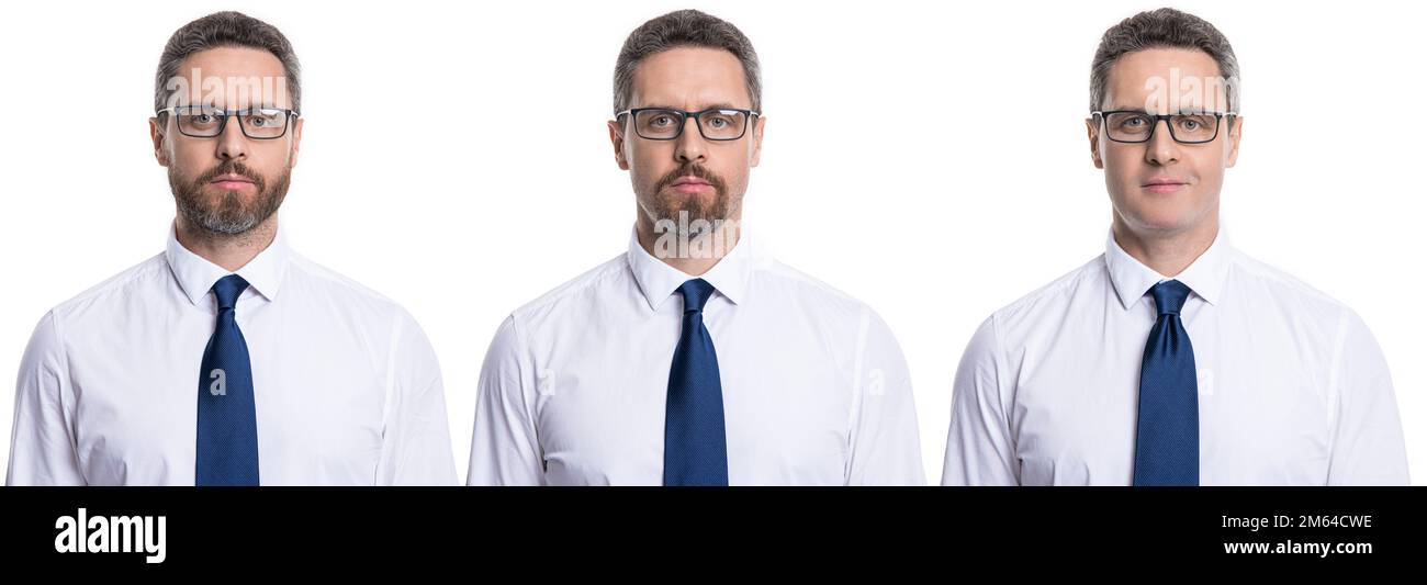 before and after. three guy face stubble collage before and after ...