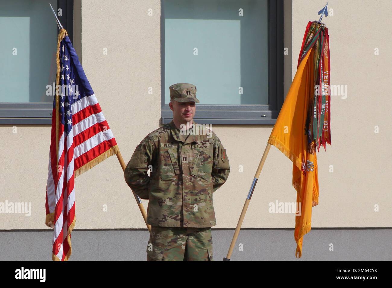Capt. Tyler Elrod, the incoming commander for Alpha Company, 2nd ...