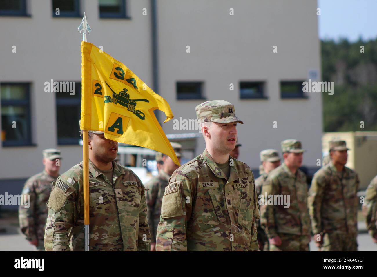 Capt. Tyler Elrod, the incoming commander for Alpha Company, 2nd ...