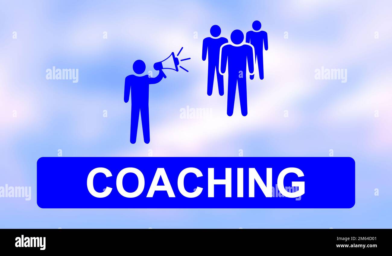 Illustration of a coaching concept Stock Photo - Alamy