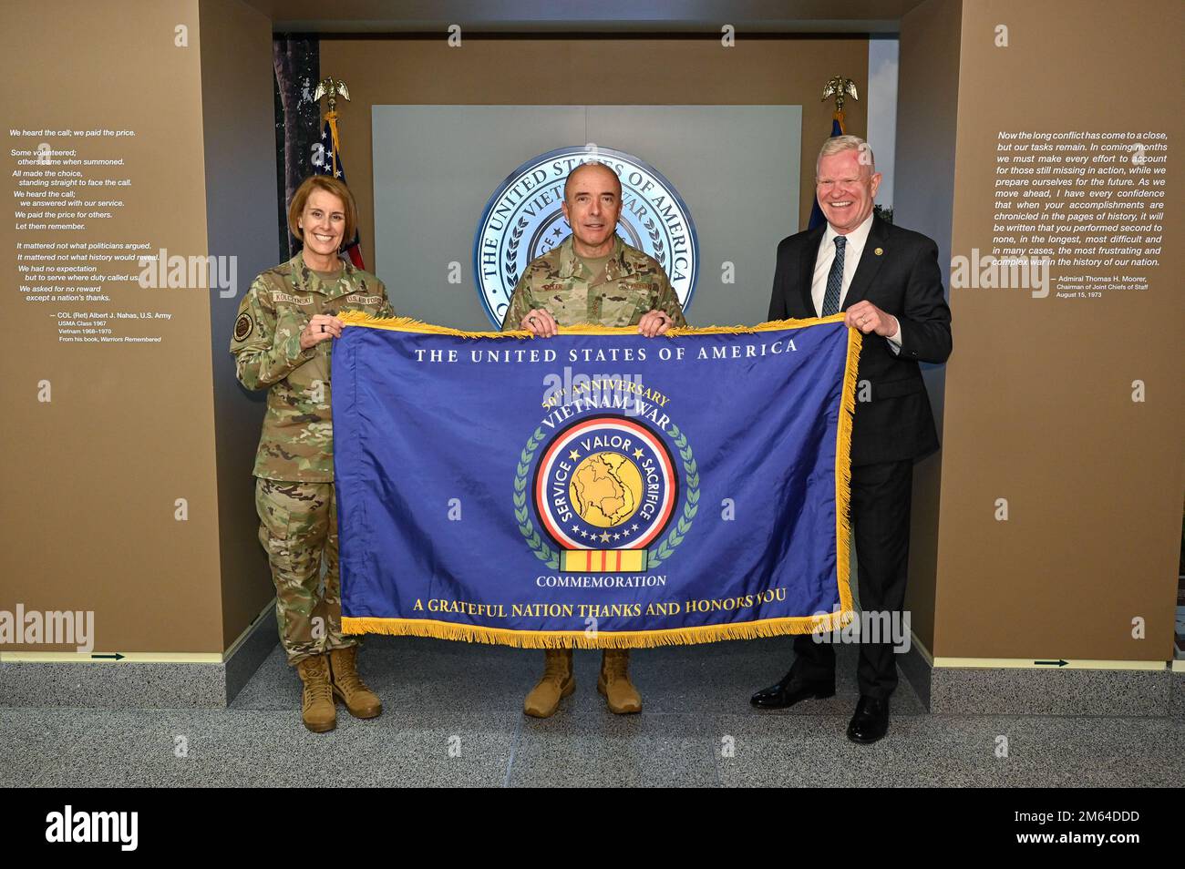 Retired Army Maj. Gen. Peter Aylward, right, director of the U.S ...