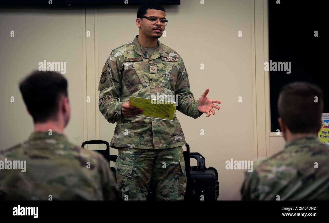 Senior Airman Michael Warner, a military pay technician for the 87th ...