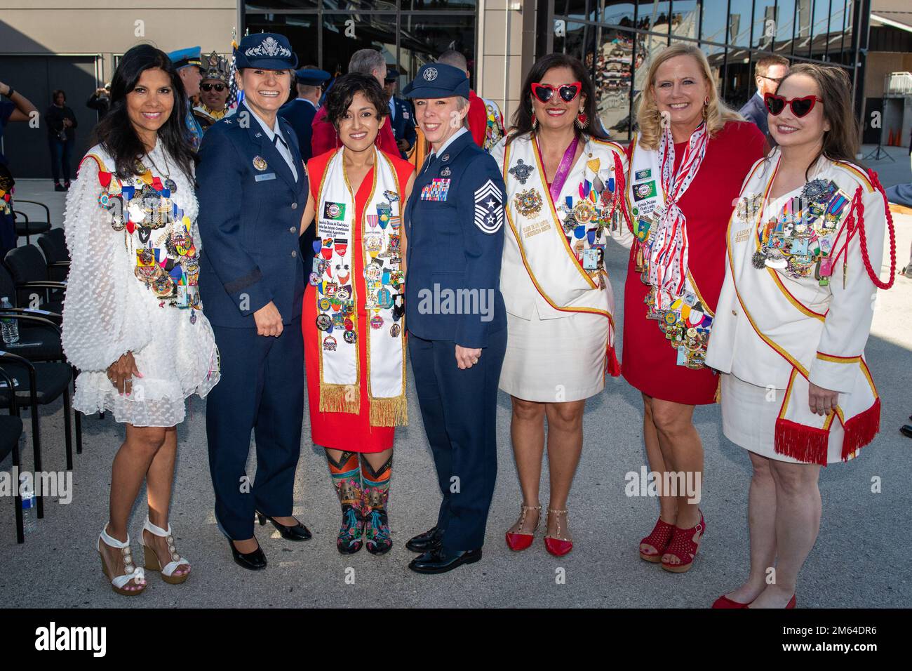 U.S. Air Force Brig. Gen. Caroline Miller (far left), Commander 502nd ...