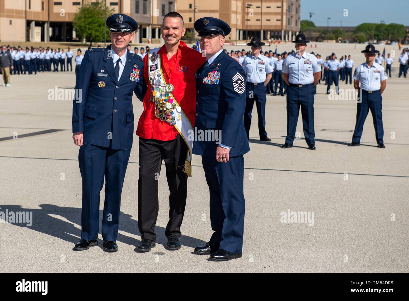 U.S. Air Force Col. Rockie Wilson, Commander, 37th Training Wing, and ...