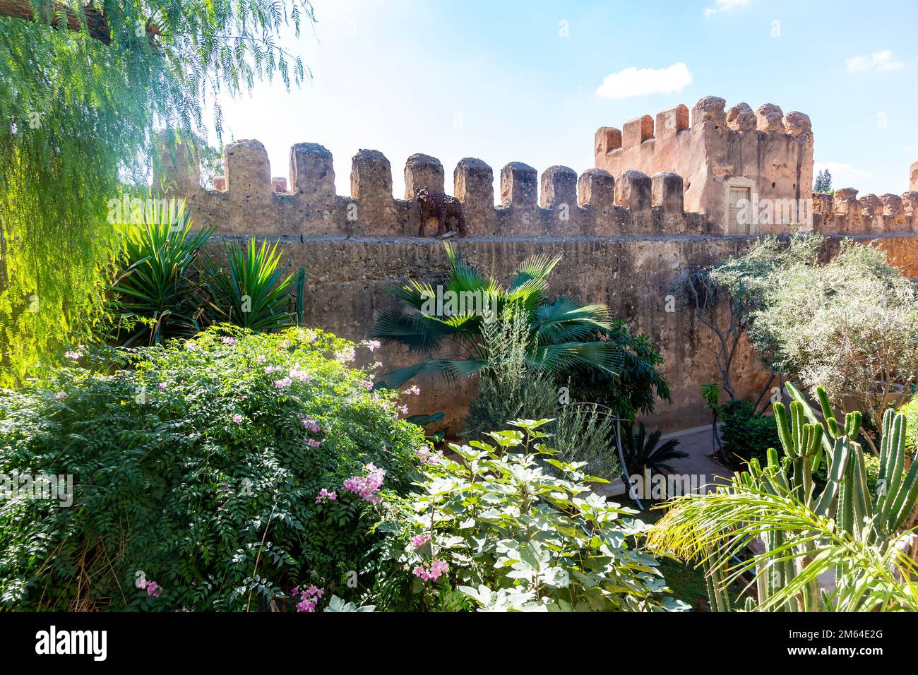 City medina walls from Dar Tourkia hotel, Taroudant, Sous Valley ...