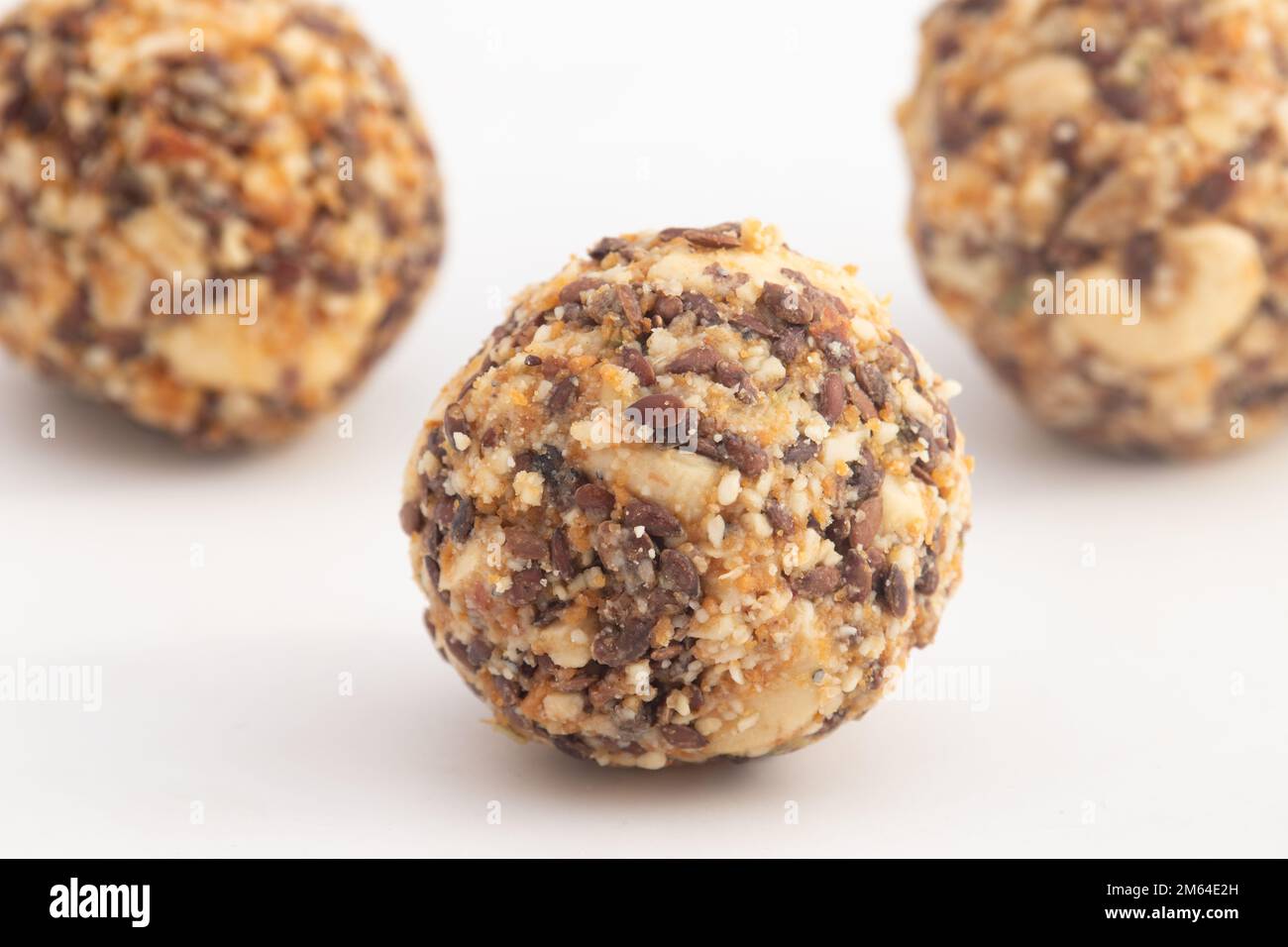 Flaxseed And Sesame Ladoo Also Known As Alsi Til Badam Ladddu Or Ellu ...