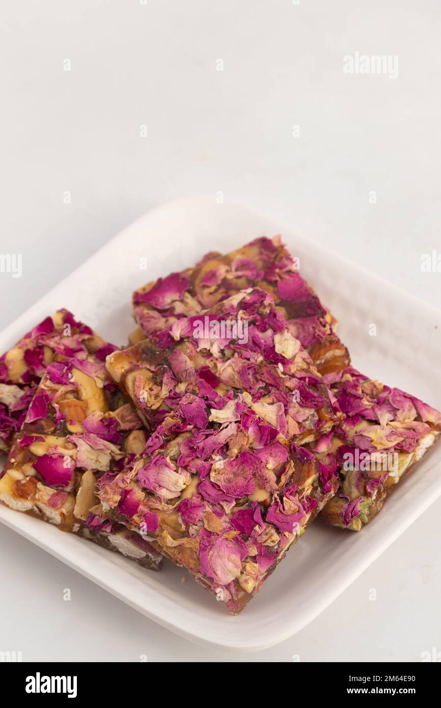 Rose Dry Fruit Chikki Also Called Gulab Til Gajak, Gazak, Gachak Are ...