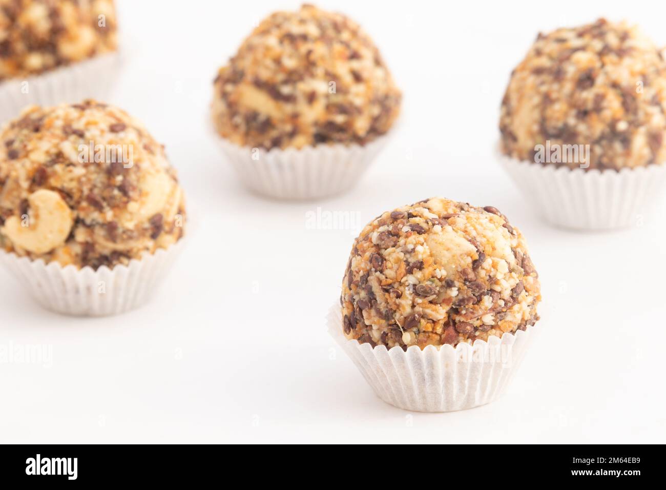 Flaxseed And Sesame Ladoo Also Known As Alsi Til Badam Ladddu Or Ellu ...