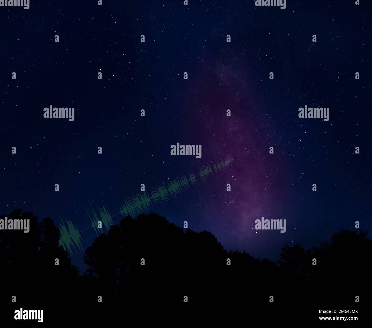 Radio signal coming from the stars and Milky Way Stock Photo - Alamy