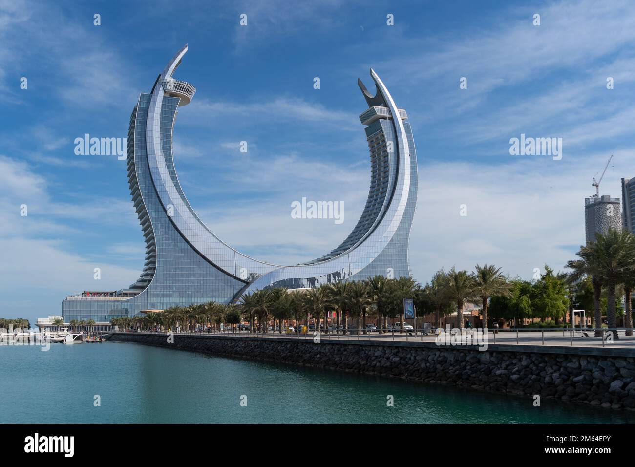 Lusail, Qatar - November 29, 2022: Katara Twin Tower Hotel, Lusail ...