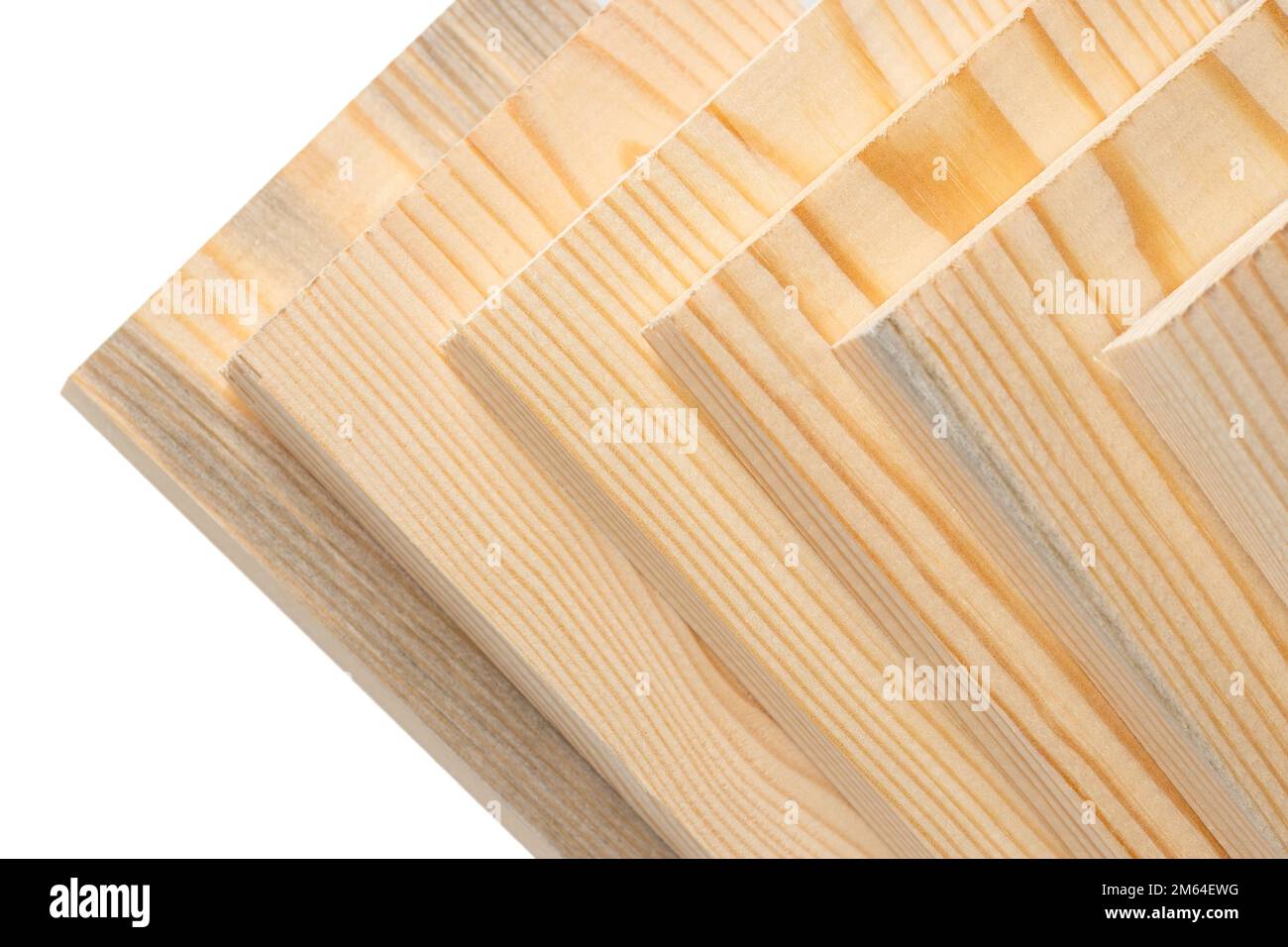 Wooden boards on white in a woodworking industry. stacks with pine ...
