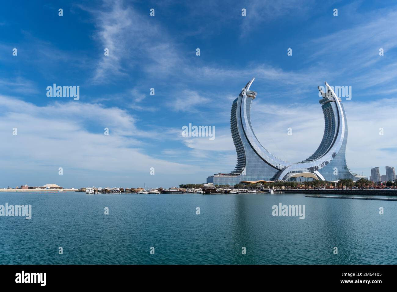 Lusail, Qatar - November 29, 2022: Katara Twin Tower Hotel, Lusail ...