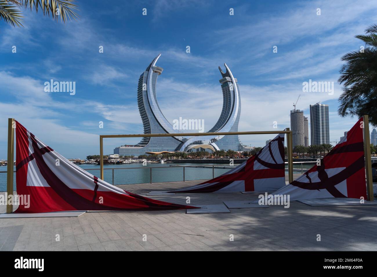 Lusail, Qatar - November 29, 2022: Katara Twin Tower Hotel, Lusail ...