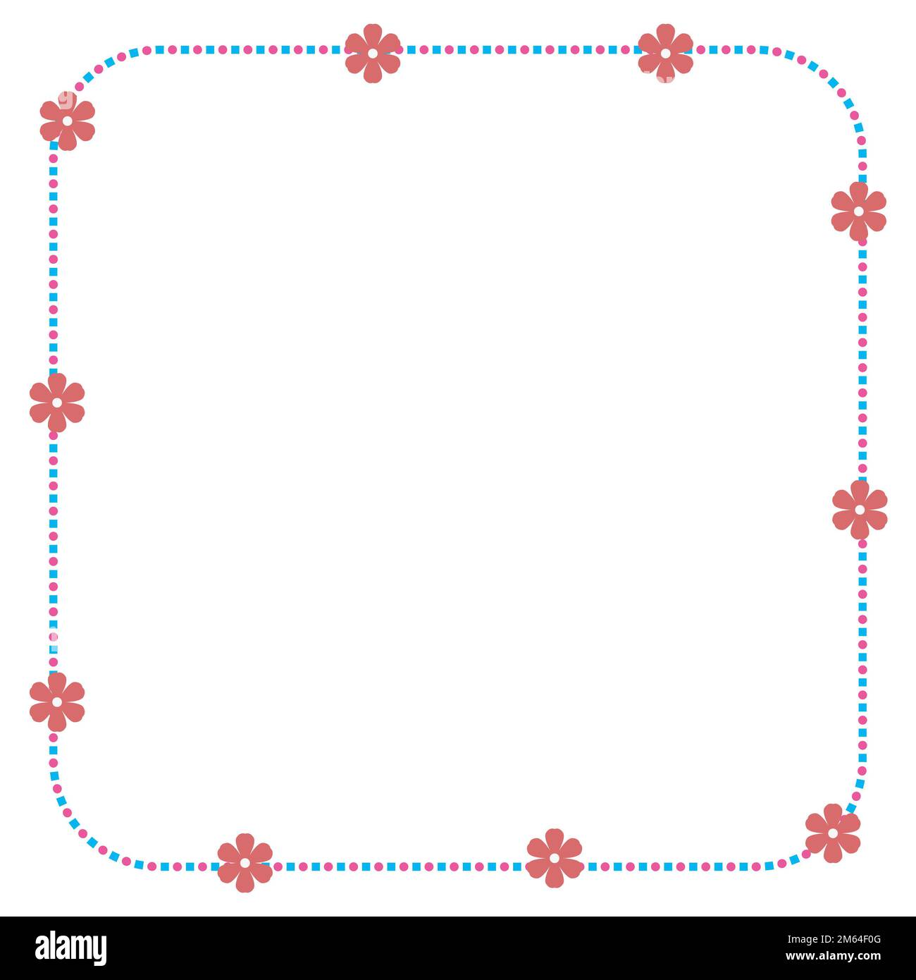 Frame style with square borders Stock Photo - Alamy