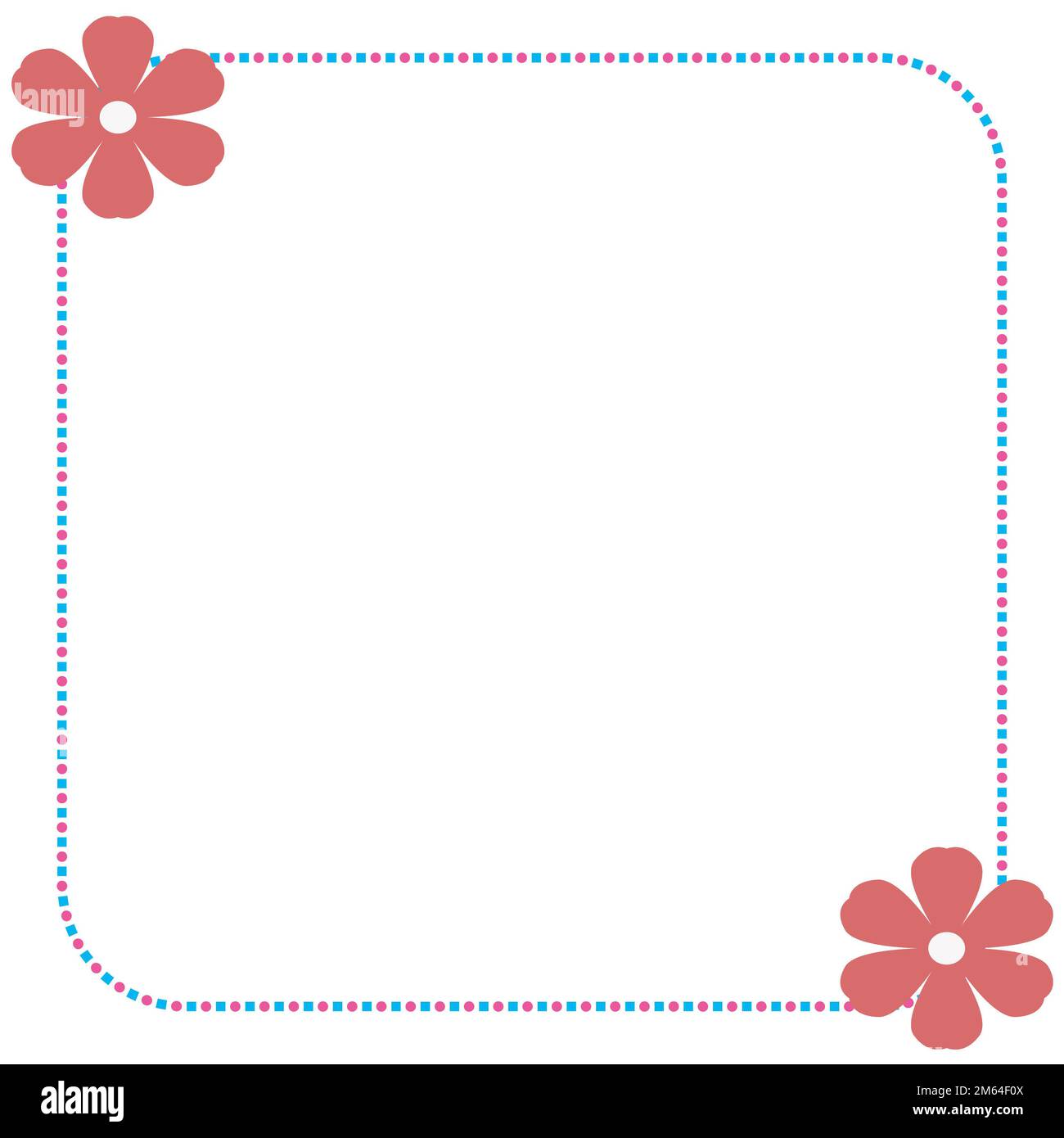 Pink square love hearts heart frame border hi-res stock photography and ...