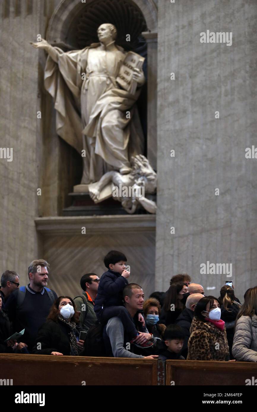Rome, . 16th Oct, 2022. Rome, Italy 02.01.2023: The body of Pope ...