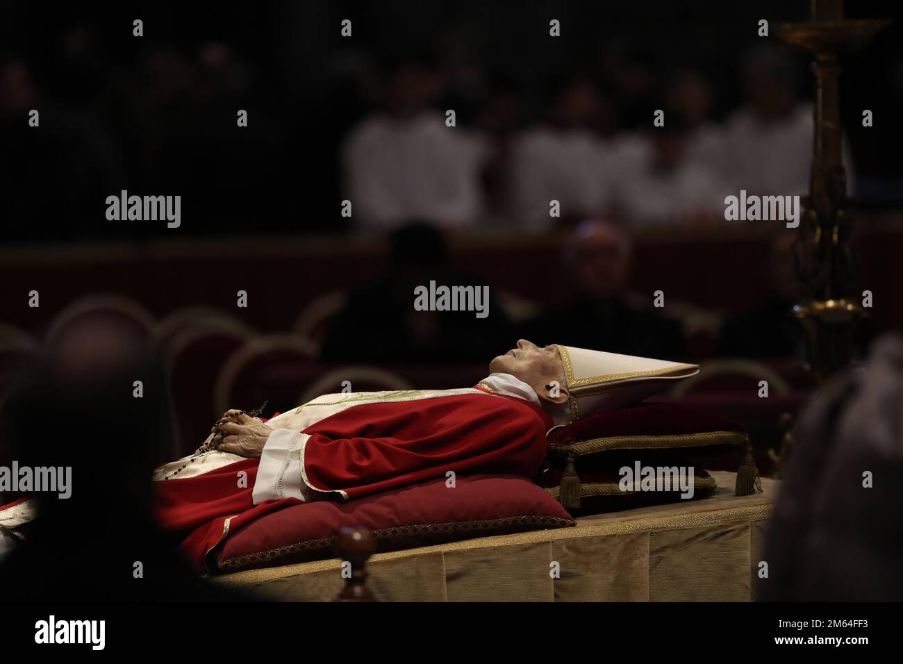 Rome, . 16th Oct, 2022. Rome, Italy 02.01.2023: The body of Pope ...
