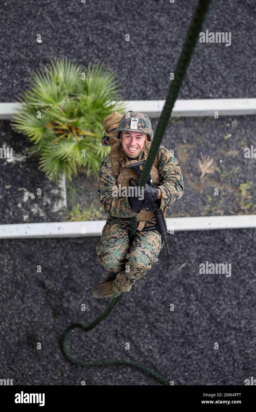U.S. Marine Corps Sgt. Diego Lopez, a logistics embarkation specialist ...