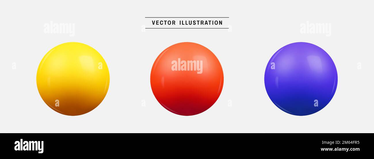 Sphere balls 3d icon render. realistic design elements collection ...