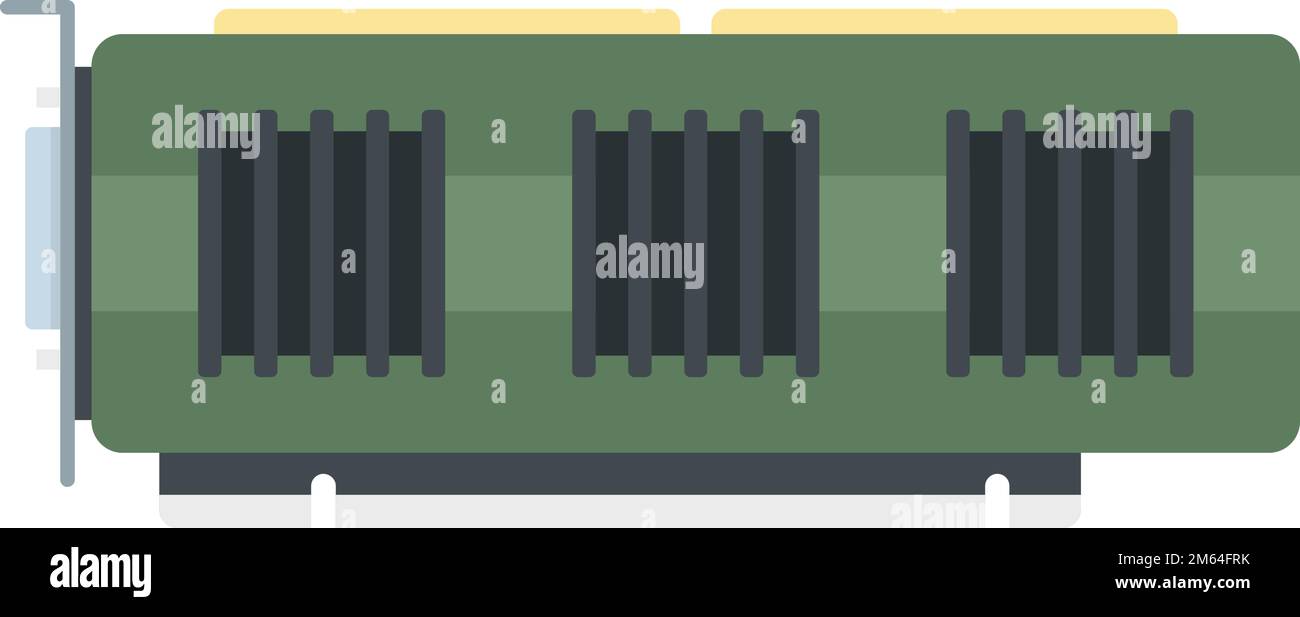 Cpu video card icon flat vector. Gpu fan. Chip ram isolated Stock ... Cpu video card icon flat vector. Gpu fan. Chip ram isolated Stock ...