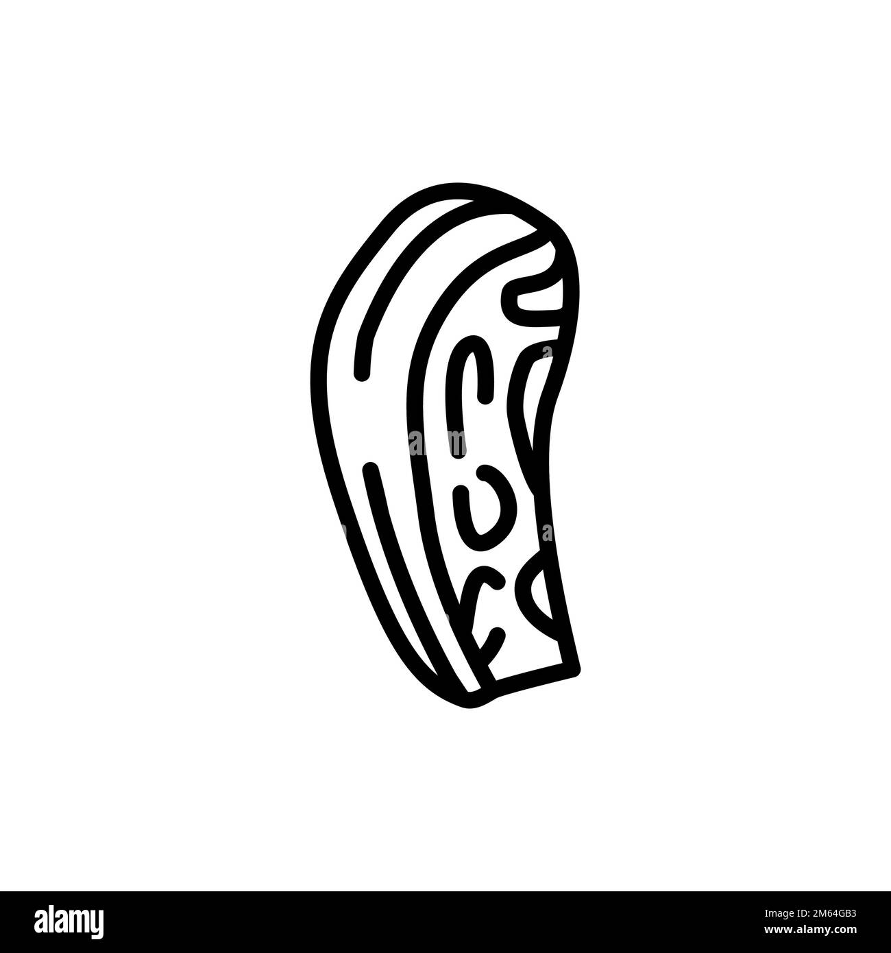 Beef brisket color line icon. Cutting meat. Pictogram for web page ...