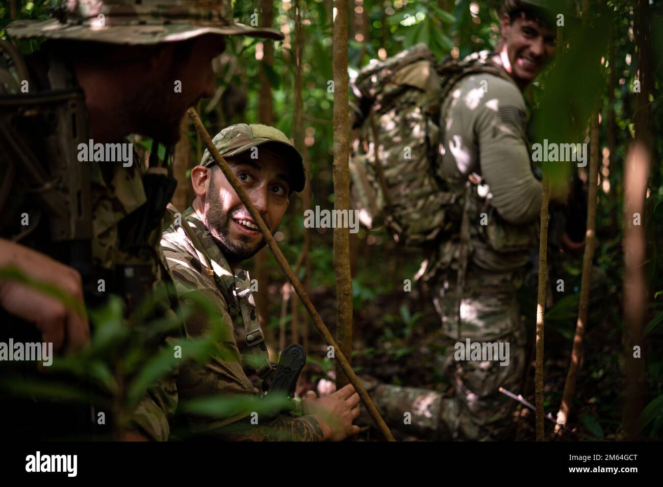 U.S. Air Force Tech. Sgt. Derek Spinale, left, Staff Sgt. Evan Rogowski ...