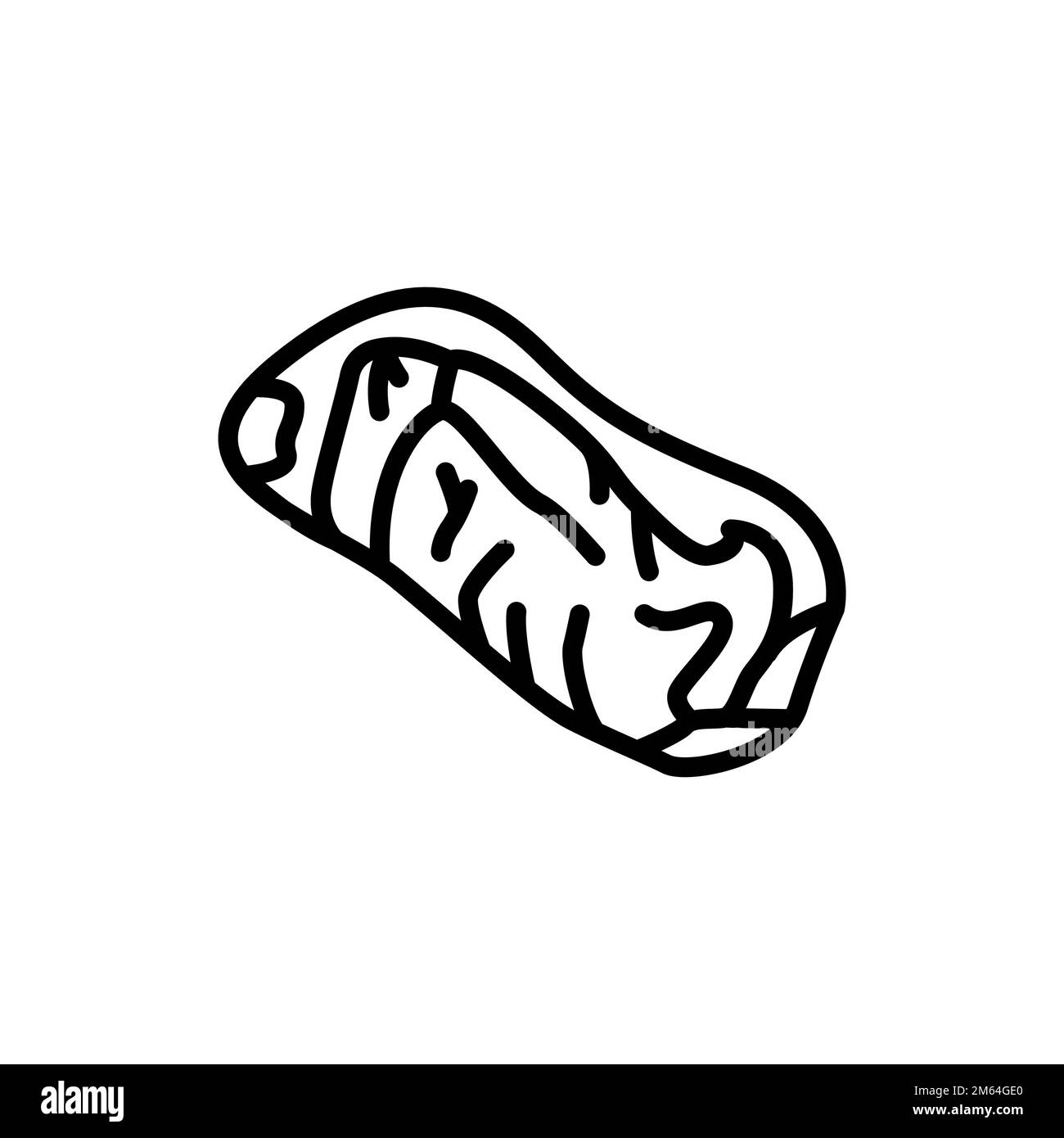 Beef striploin color line icon. Cutting meat. Pictogram for web page ...