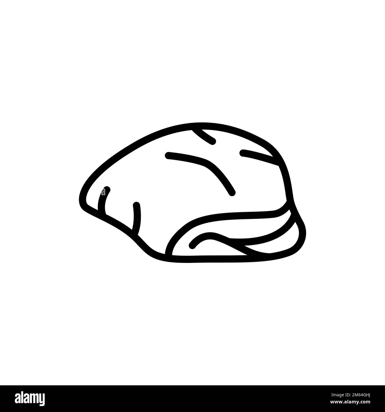 Beef liver color line icon. Cutting meat. Pictogram for web page ...